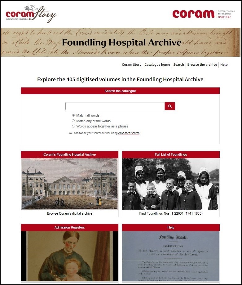 Archive Information: Coram’s Foundling Hospital Archive — Explore Your ...